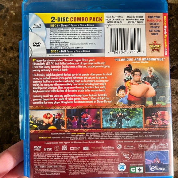 Disney Media Wreck It Ralph Blue Ray And Dvd Poshmark
